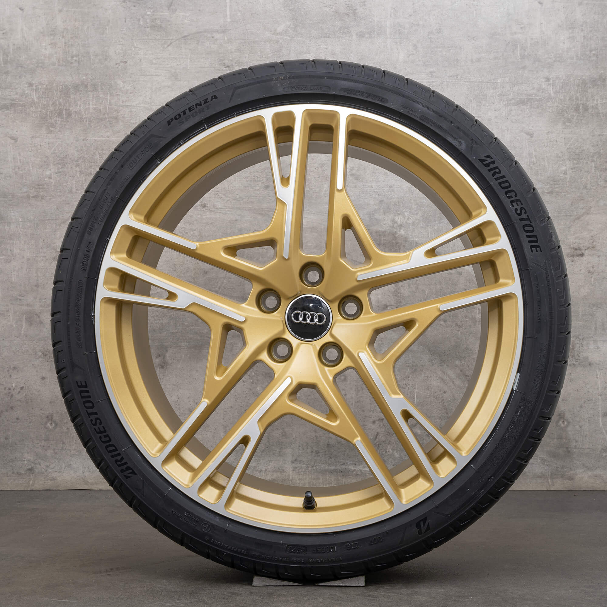 Audi R8 4S sommarhjul 20 tums fälgar sommardäck aurum högglans Nytt