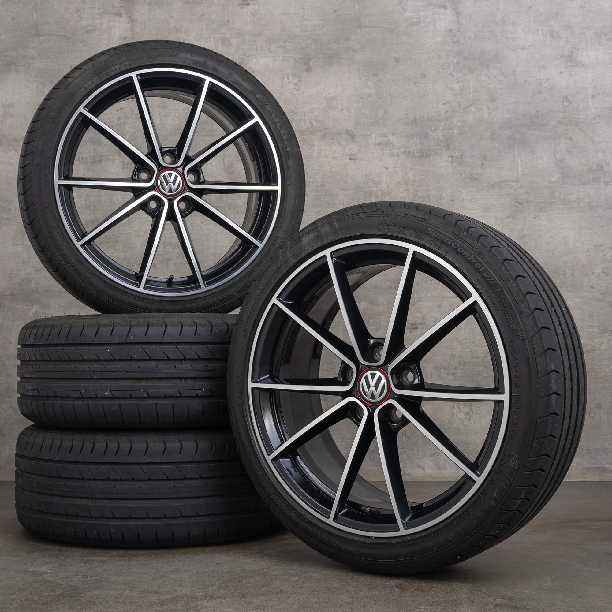 VW Golf 7 6 GTI R Sommerräder Sommerreifen 18 Zoll Felgen Belvedere ...