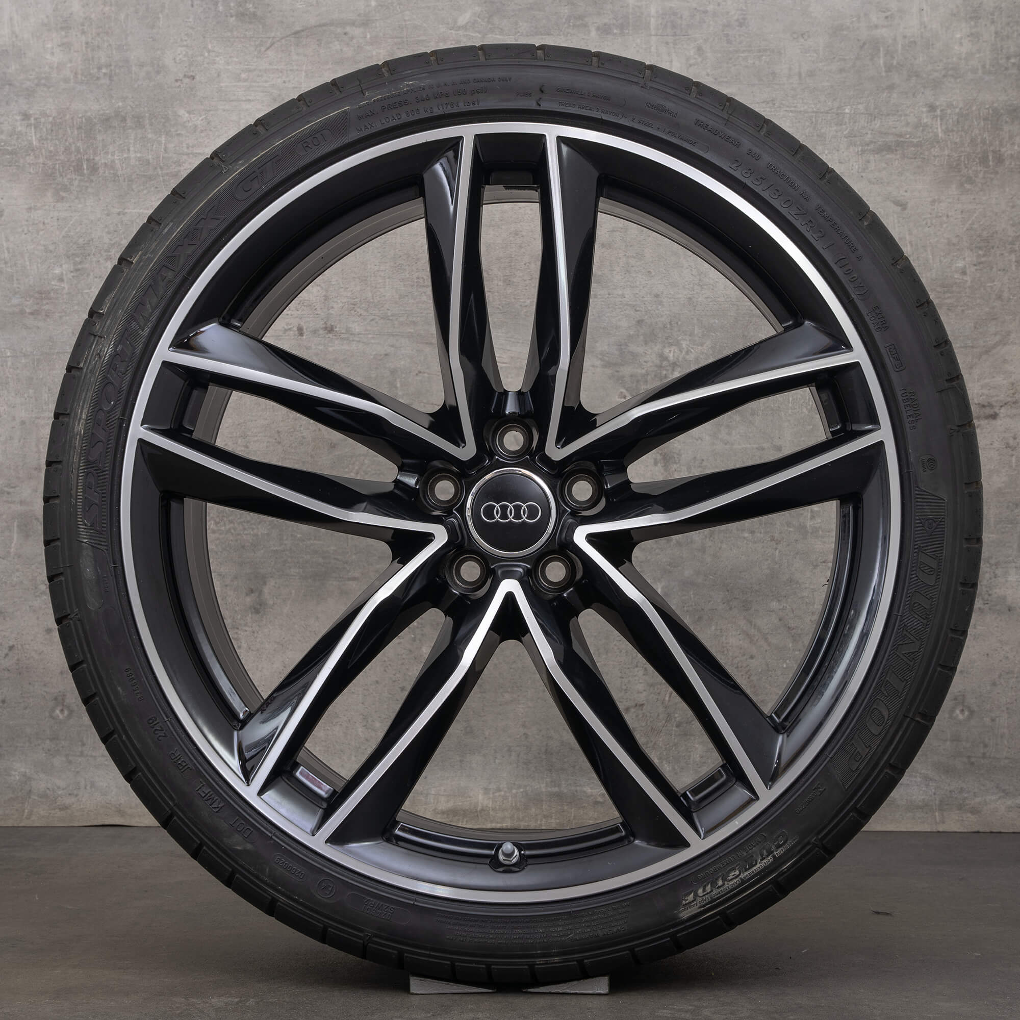 Audi RS6 4G C7 zomerwielen 21 inch velgen zomerbanden 4G0601025CE zwart