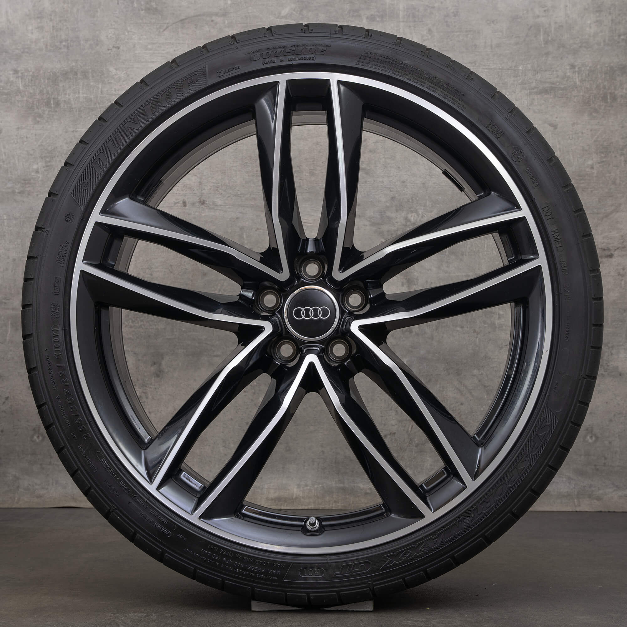 Audi RS6 4G C7 zomerwielen 21 inch velgen zomerbanden 4G0601025CE zwart